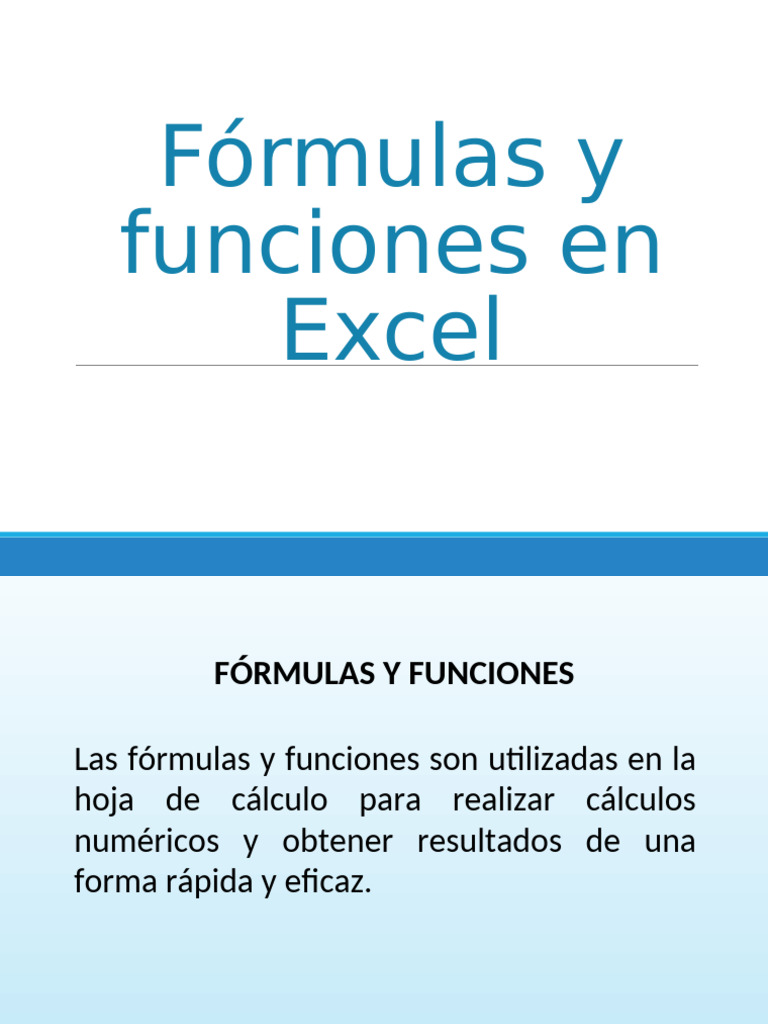 Fórmulas y funciones en Excel: Guía esencial | PDF | Hoja de cálculo ...