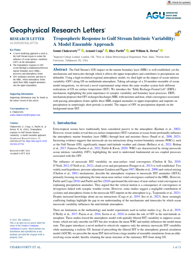 Geophysical Research Letters - 2024 - Chakravorty - Tropospheric ...