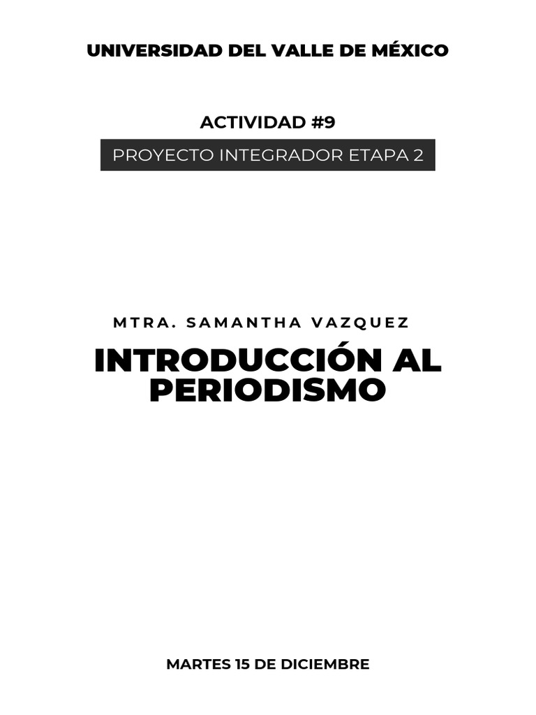 Act9 - Proyecto Integrador Etapa 2 | PDF | Información | Inteligencia artificial