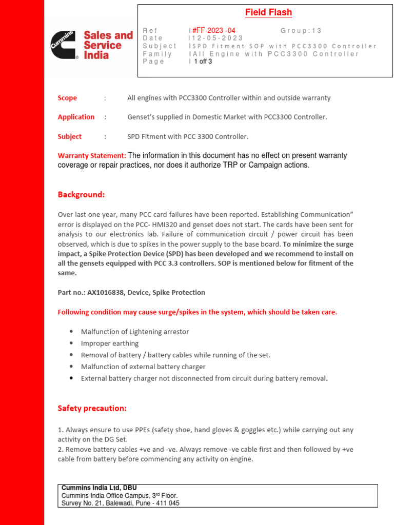SPD Installation for PCC3300 Controllers | PDF | Manufactured Goods ...
