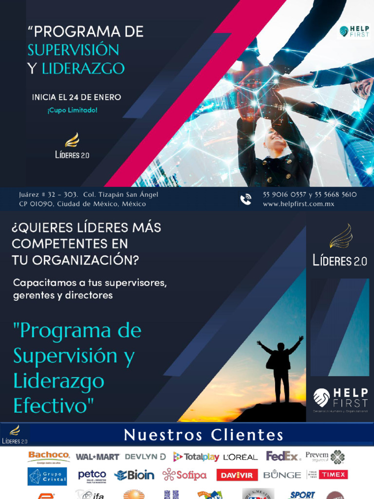 2.01 Supervisión y Liderazgo Efectivo PROGRAMA PRESENTACION MINI 18012023 PP | PDF | Liderazgo ...