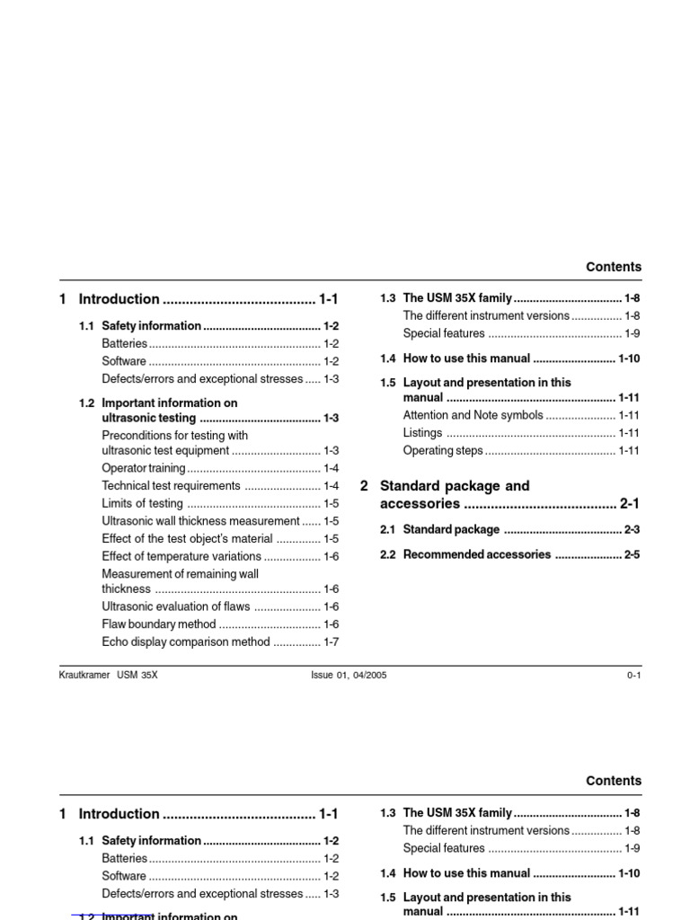 Usm 35 Operation Manuals | PDF | Ultrasound | Calibration