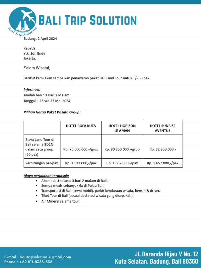 Proposal 2 - Endy Group | PDF