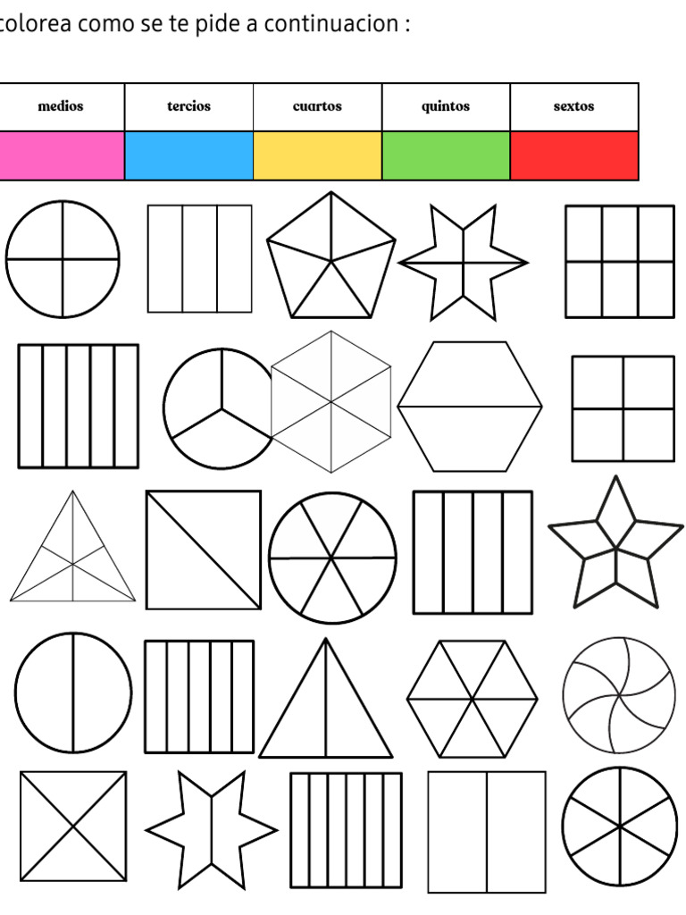 Shading a Quarter Worksheet in Pastel Orange Simple Style (2) | PDF