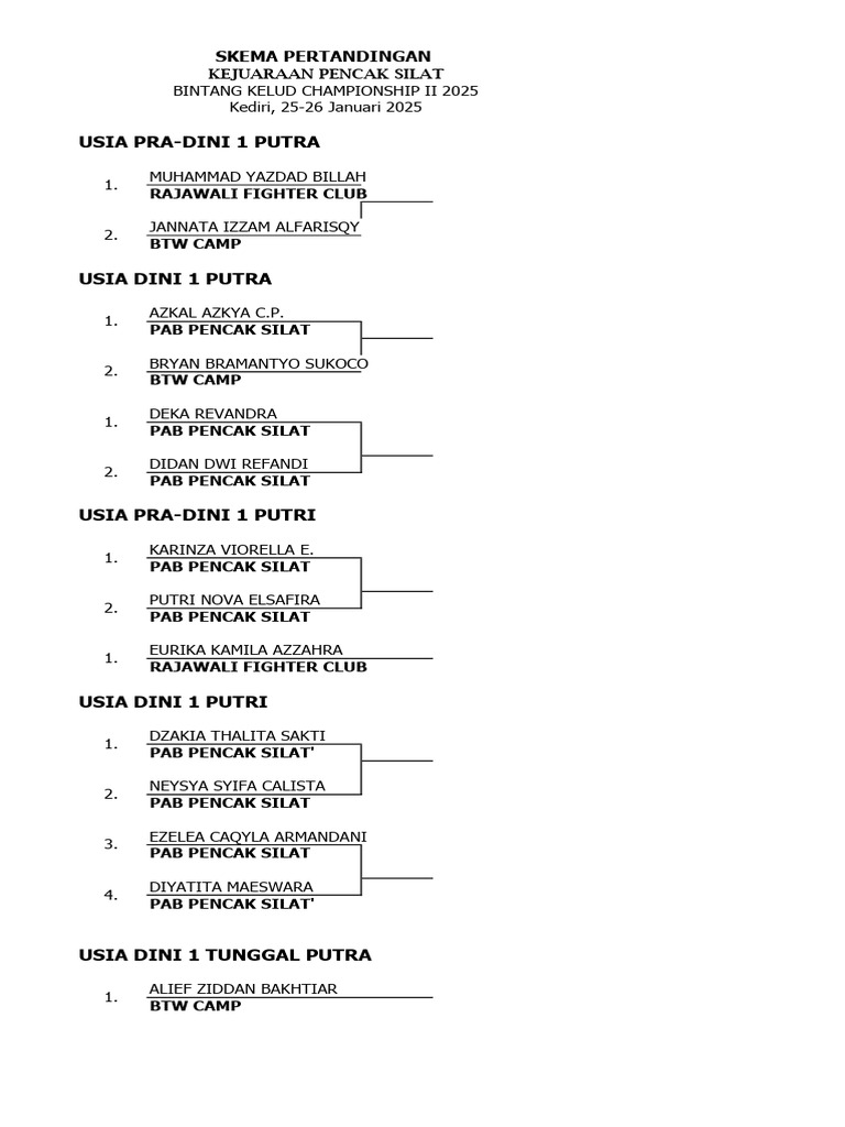 SKEMA USIA DINI 1 BKC 2 2025 | PDF