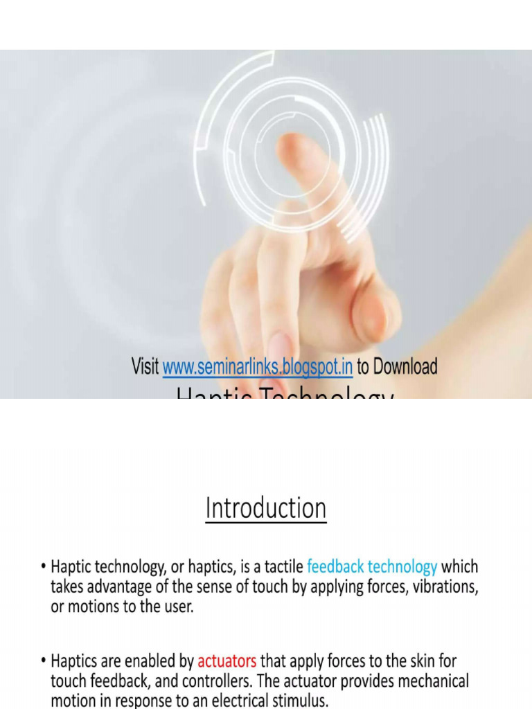 Haptic Device ppt1 | PDF
