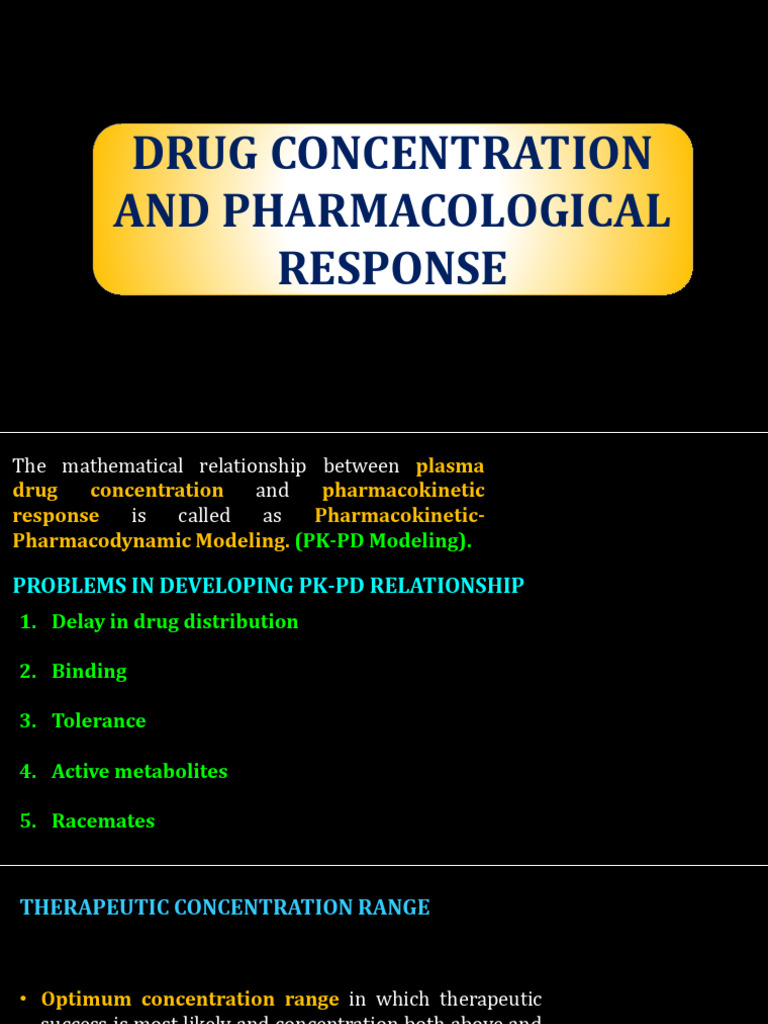 13 Drug Concentration and Pharmacological Response - 42607165 - 2024 ...