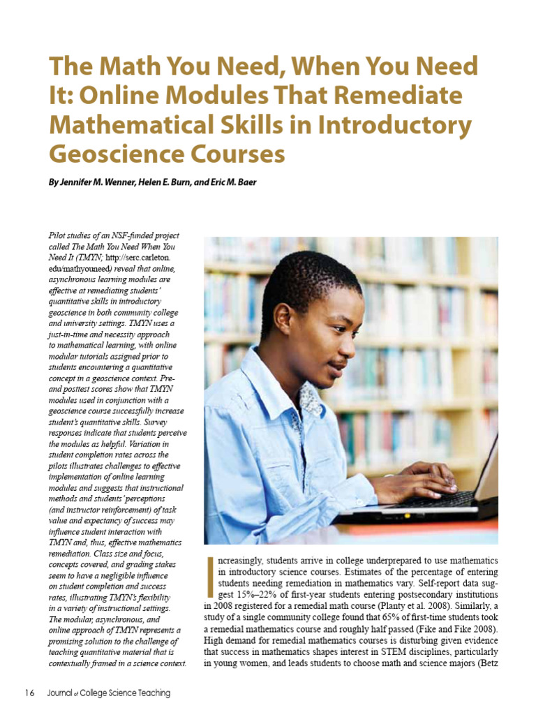 Online Math Remediation for Geoscience | PDF | Mathematics | Learning