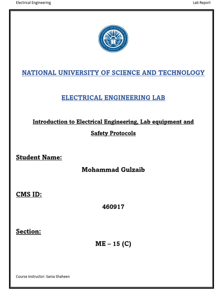 Electrical Engineering Lab Report Overview | PDF | Voltage | Electrical ...