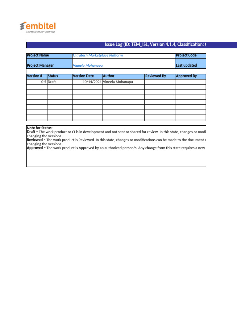 Issue_Log_Ultractech | PDF | Information Technology | Software Engineering