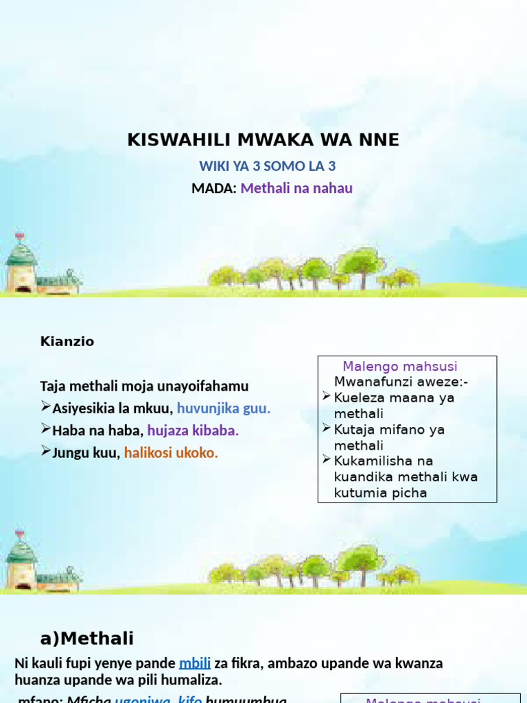 Methali Na Nahau | PDF