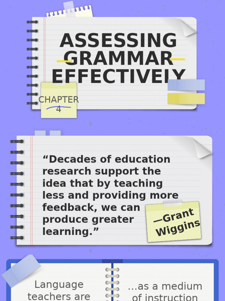 Chapter 4 - Assessing Grammar Effectively | PDF | Educational Assessment | Grammar