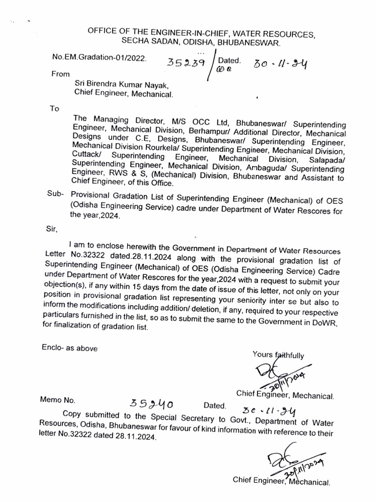 Gradation List of SE (M) 2024 | PDF
