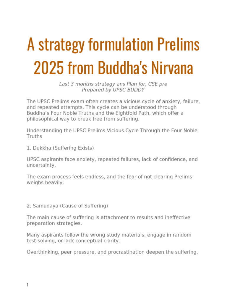 Lesson plan | PDF | Noble Eightfold Path | Four Noble Truths