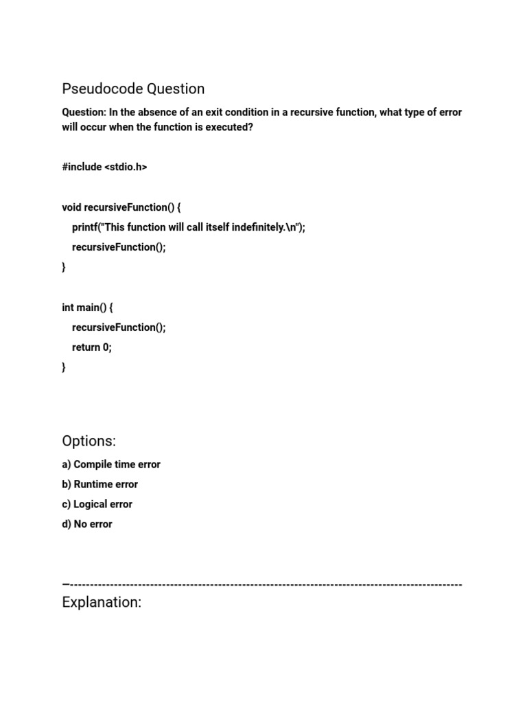 Recursive Functions - Pseudocodes 1 | PDF