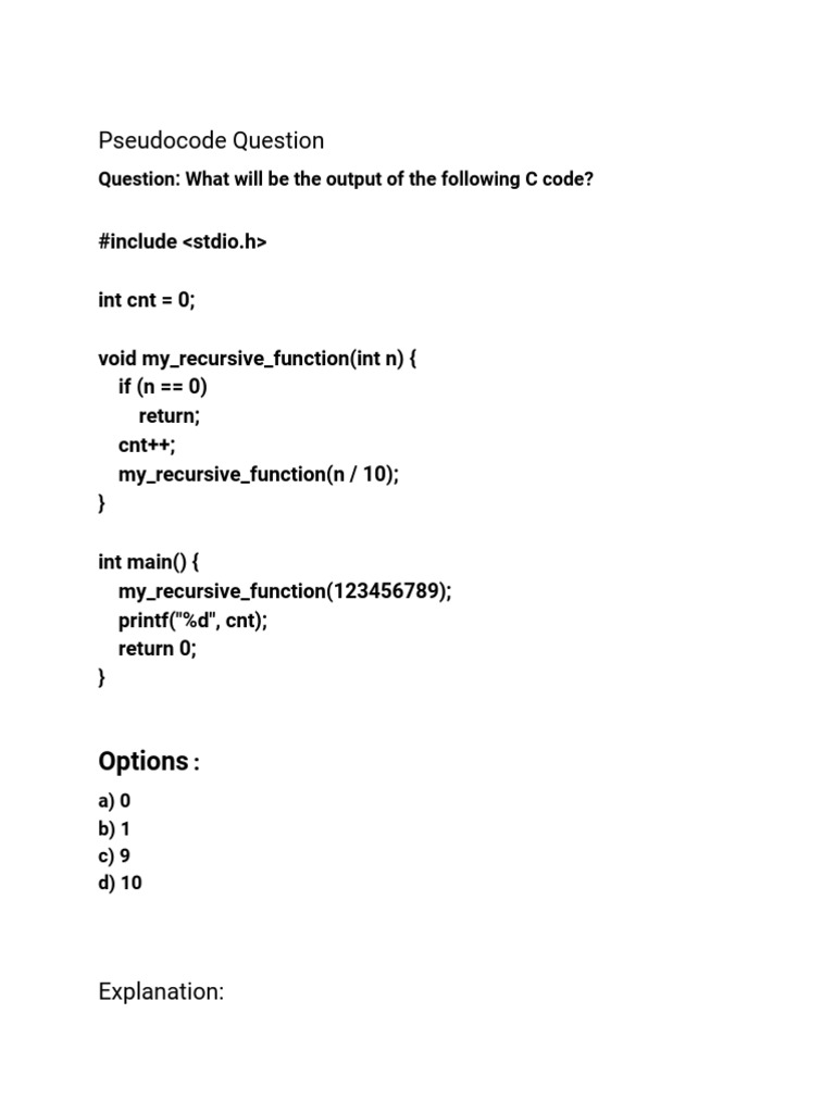 Recursive Functions - Pseudocodes 3 | PDF