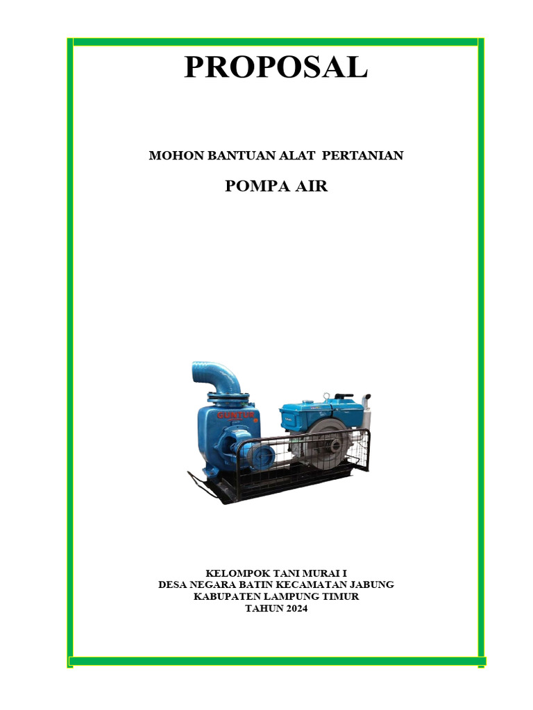 Proposal Pompa Air Murai i | PDF