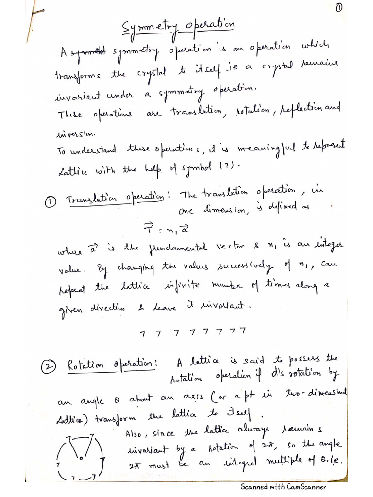 Symmetry Operation | PDF