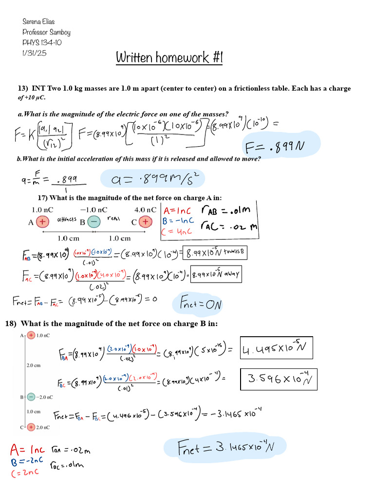 Physics Homework | PDF | Quantity | Geometry