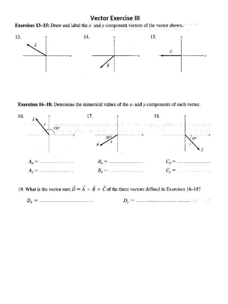 Worksheet -Vectors 2 | PDF