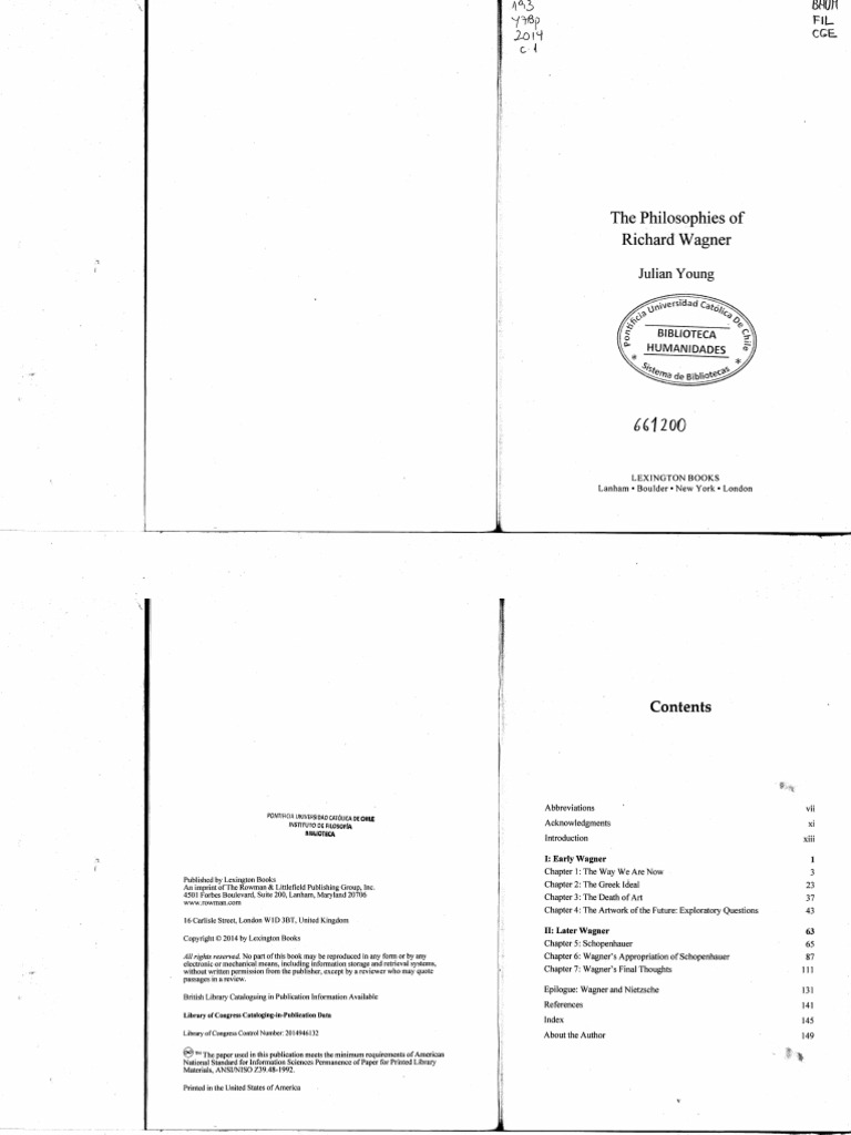 Julian Young - The Philosophies of Richard Wagner-Lexington Books (2014 ...