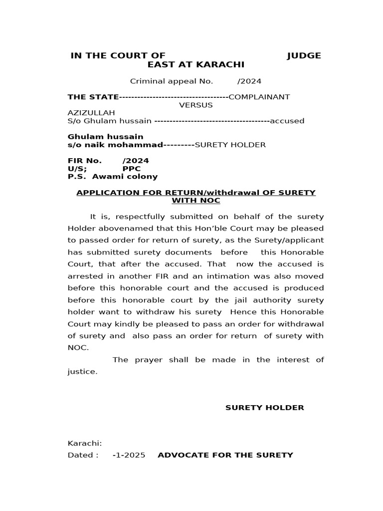 Return of Surety Sana Faisal | PDF | Affidavit | Justice