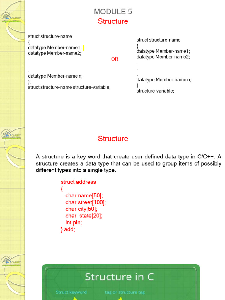 Module -5 | PDF | Computer Data | Computer Programming Module -5 | PDF | Computer Data | Computer Programming