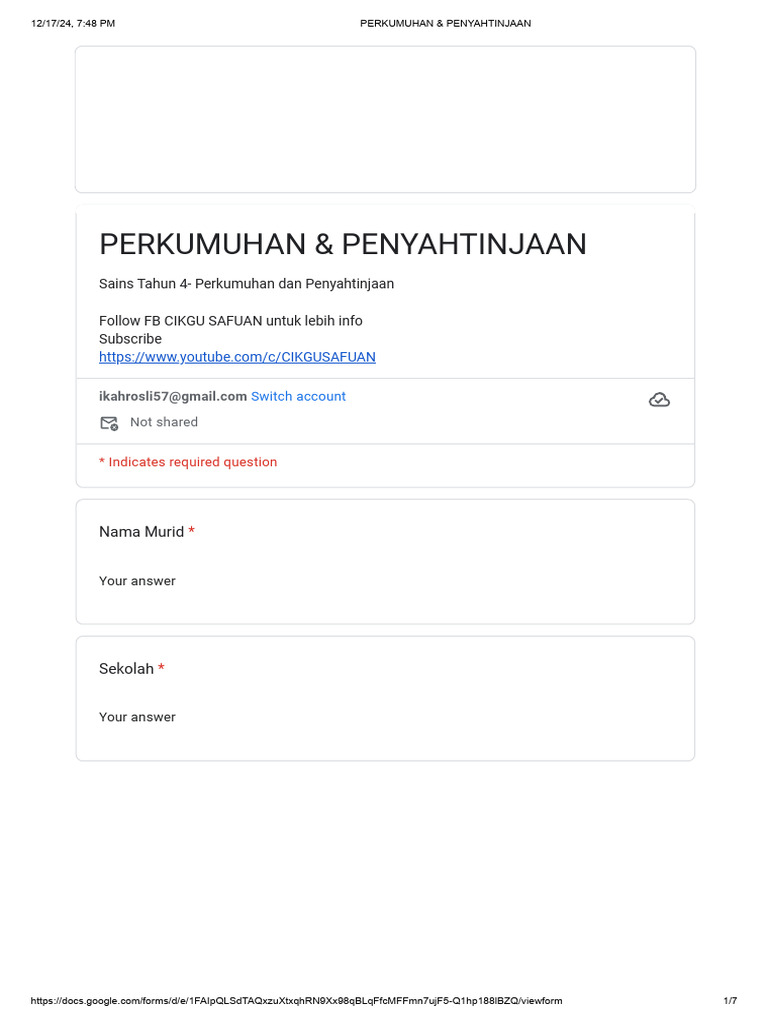 Perkumuhan & Penyahtinjaan | PDF