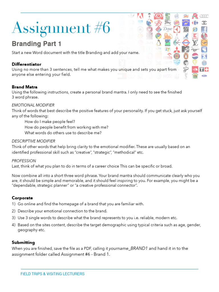 Personal Branding Assignment Guide | PDF