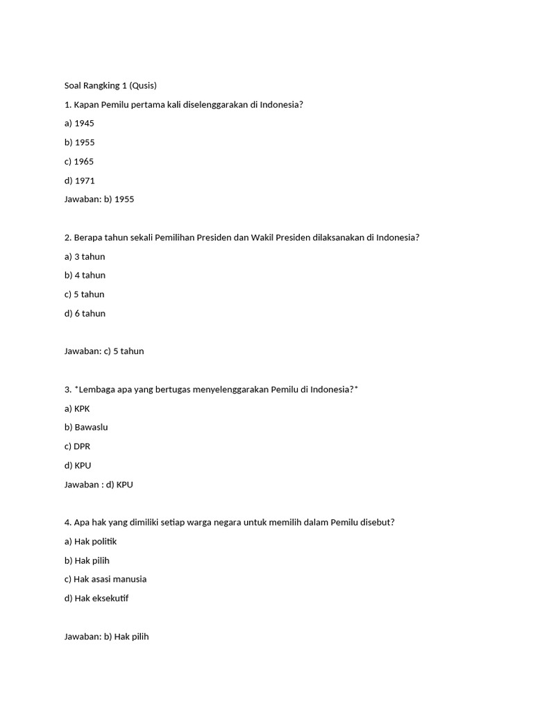 Soal Rangking 1 | PDF