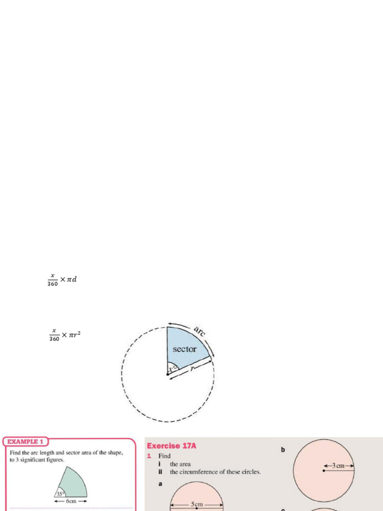 Arcs, Sectors, and Cylinder Geometry | PDF