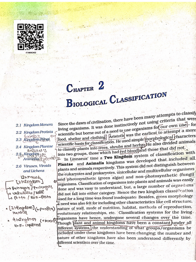 Biological Classification NCERT MARKING20221225113546752 | PDF
