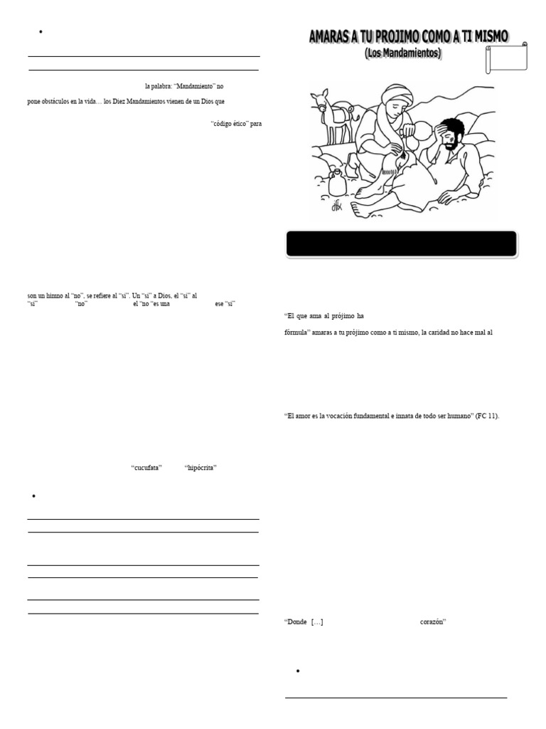 Tema 10 - Ama A Tu Projimo Como A Ti Mismo | PDF | Amor | Jesús