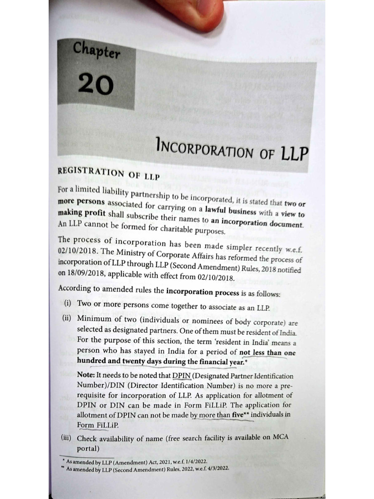 Incorporation of LLP | PDF