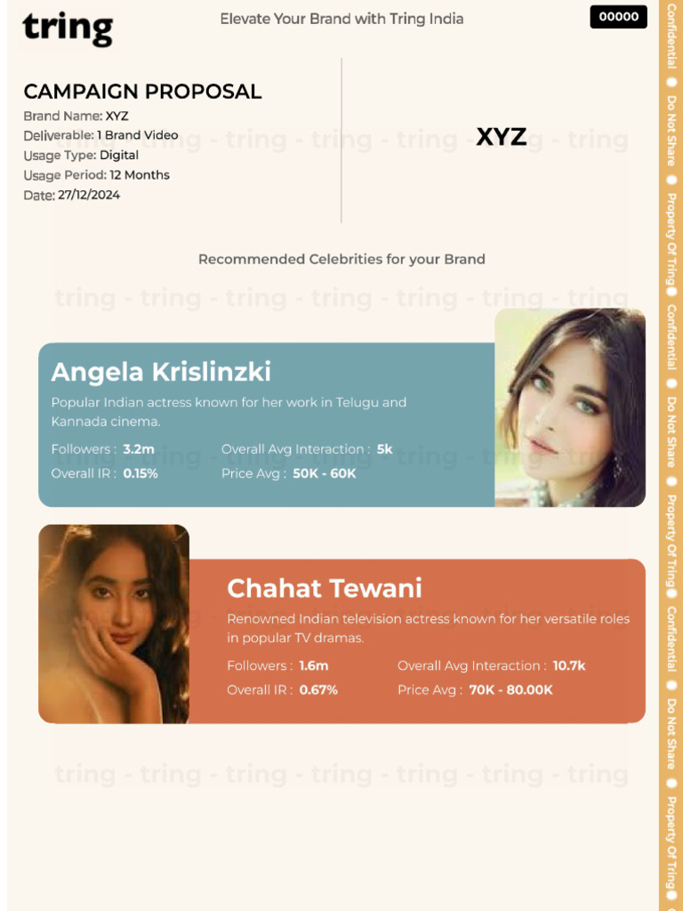Tring Celeb Upto 1 Lakh | PDF