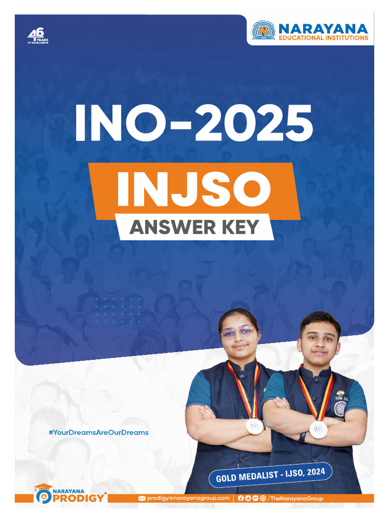 INJSO AnswerKey-2025 | PDF
