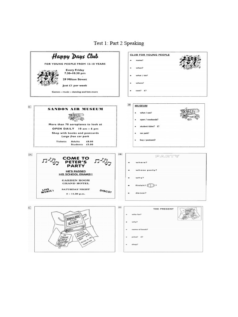 Test 1 Speaking | PDF