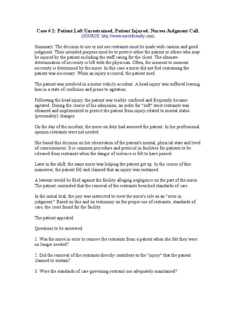 PHC (Nursing Negligence Case) | PDF | Standard Of Care | Nursing