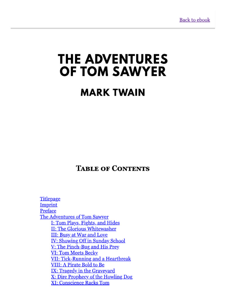 The Adventures of Tom Sawyer | PDF