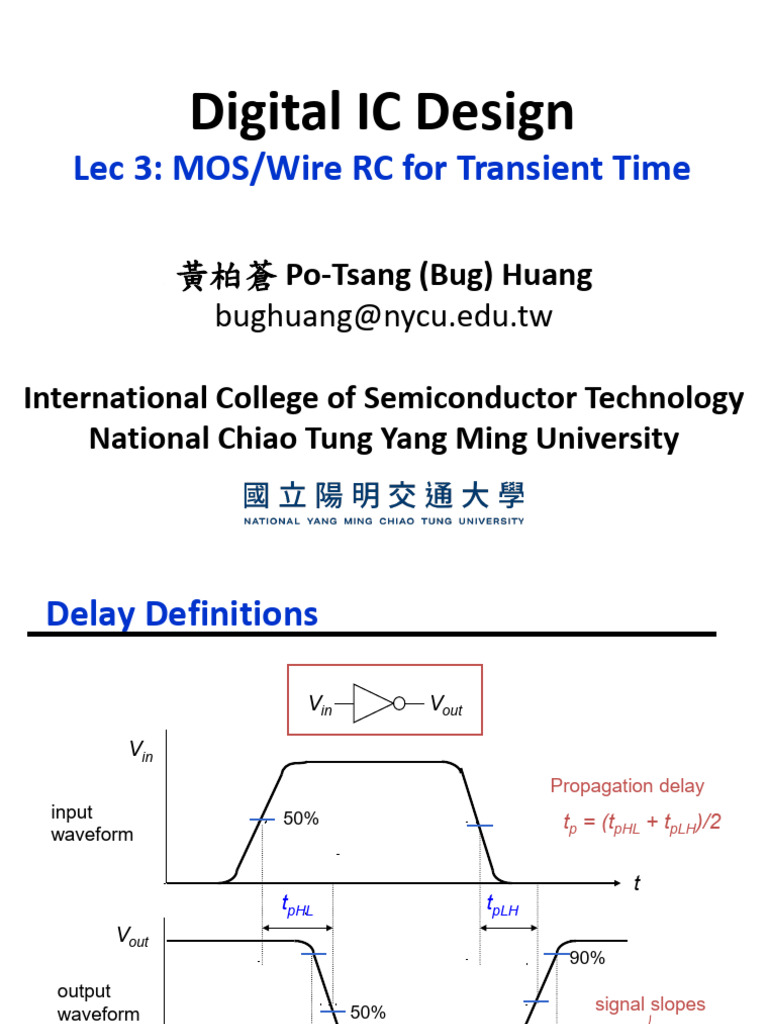 MOS/Wire RC Analysis for IC Design | PDF | Mosfet | Field Effect Transistor
