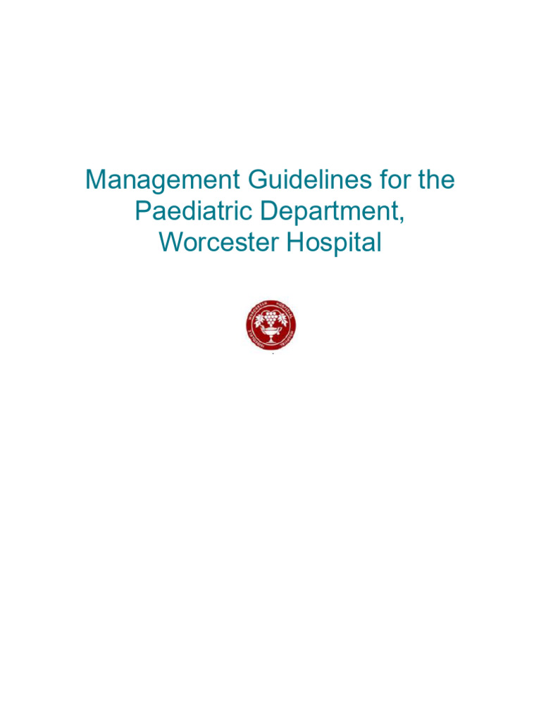 WPH Paeds Protocols | PDF | Meningitis | Clinical Medicine