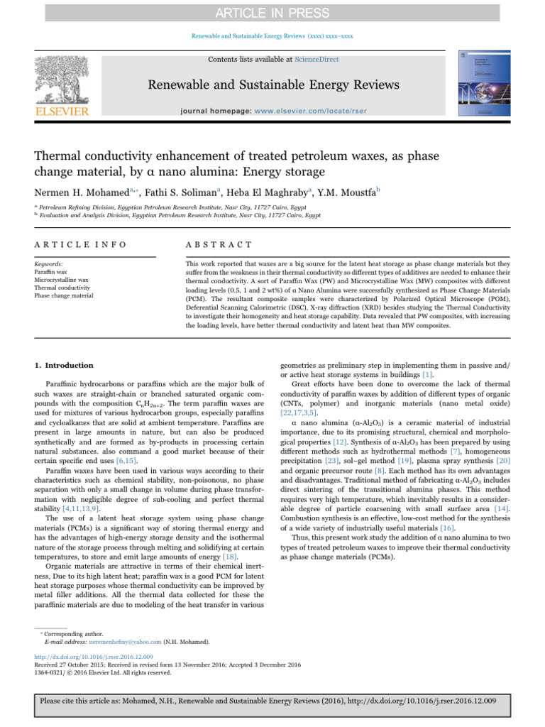 j.rser.2016.12.009.PDF Termal Conductivity | PDF | Solid | Phase Transition