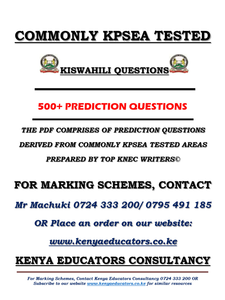 Kisw Kpsea Commonly Tested Qns | PDF