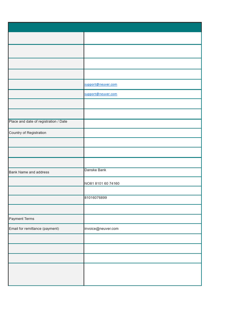 Neuver Maritime AS - General Information | PDF | Payments | Business ...