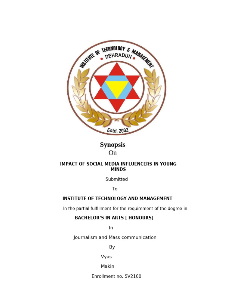 Vyas Makin PDF On Impact of Social Media | PDF | Social Media | Popular Culture & Media Studies