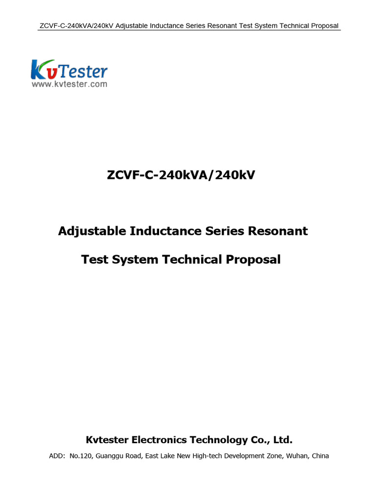 High Voltage Test System Guide | PDF | Transformer | Resonance