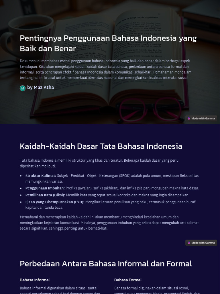 Pentingnya Bahasa Indonesia yang Baik | PDF