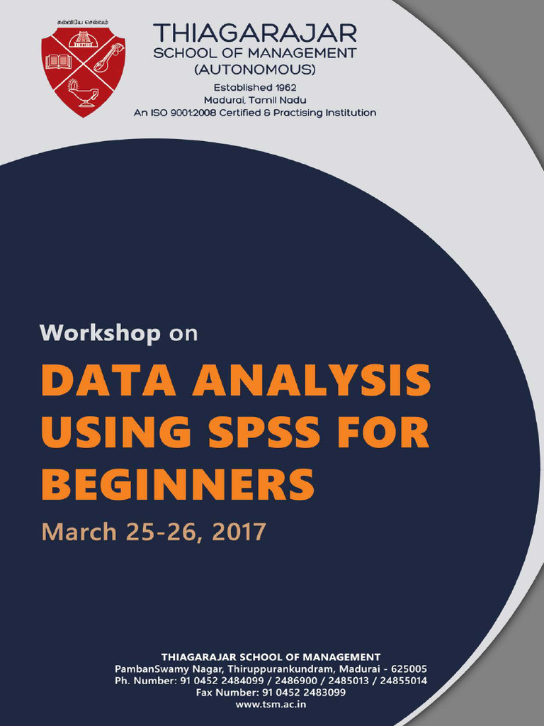 DataAnalysisUsingSPSS Brochure Mar2017 | PDF