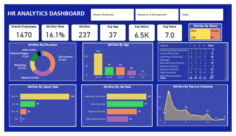 Hr Analytics Dashbaord | PDF | Information Technology | Data Management Software