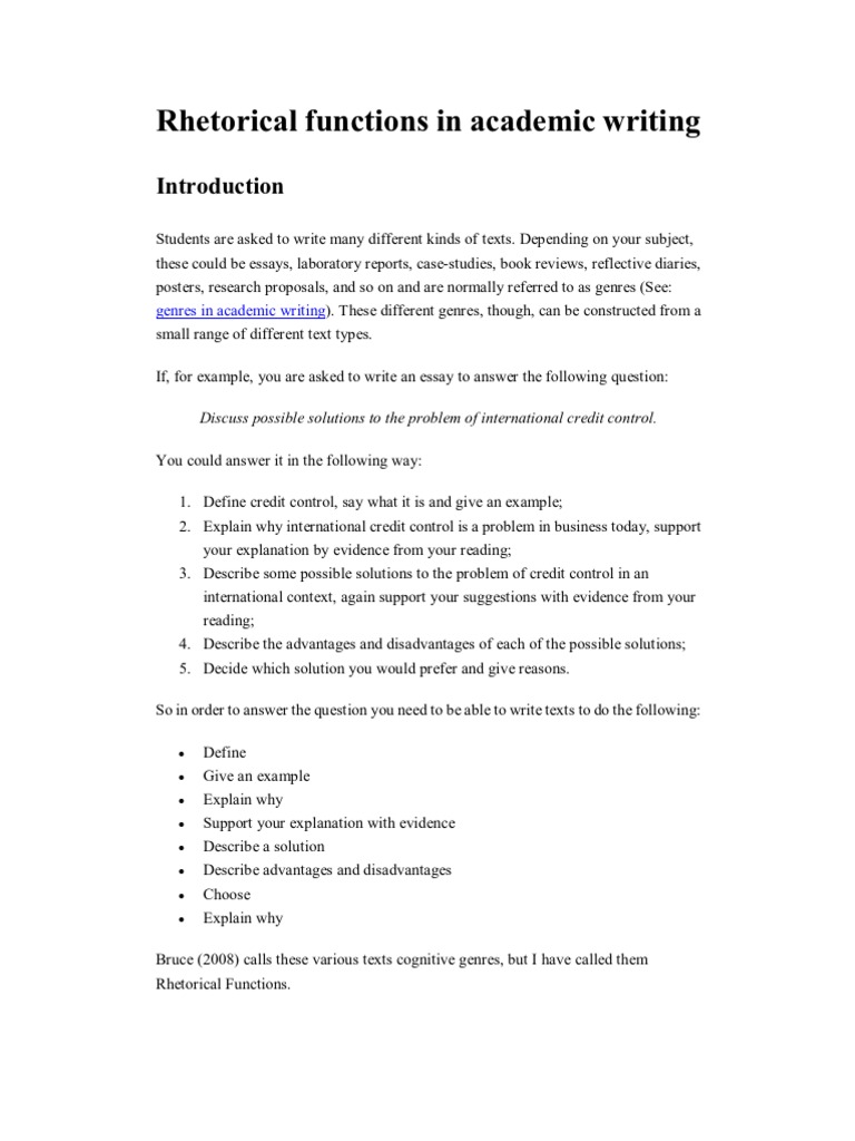 Understanding Rhetorical Functions | PDF | Career & Growth